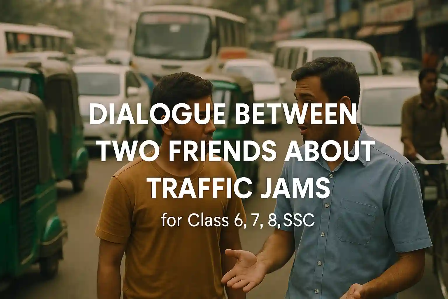 Dialogue Between Two Friends About Traffic Jams